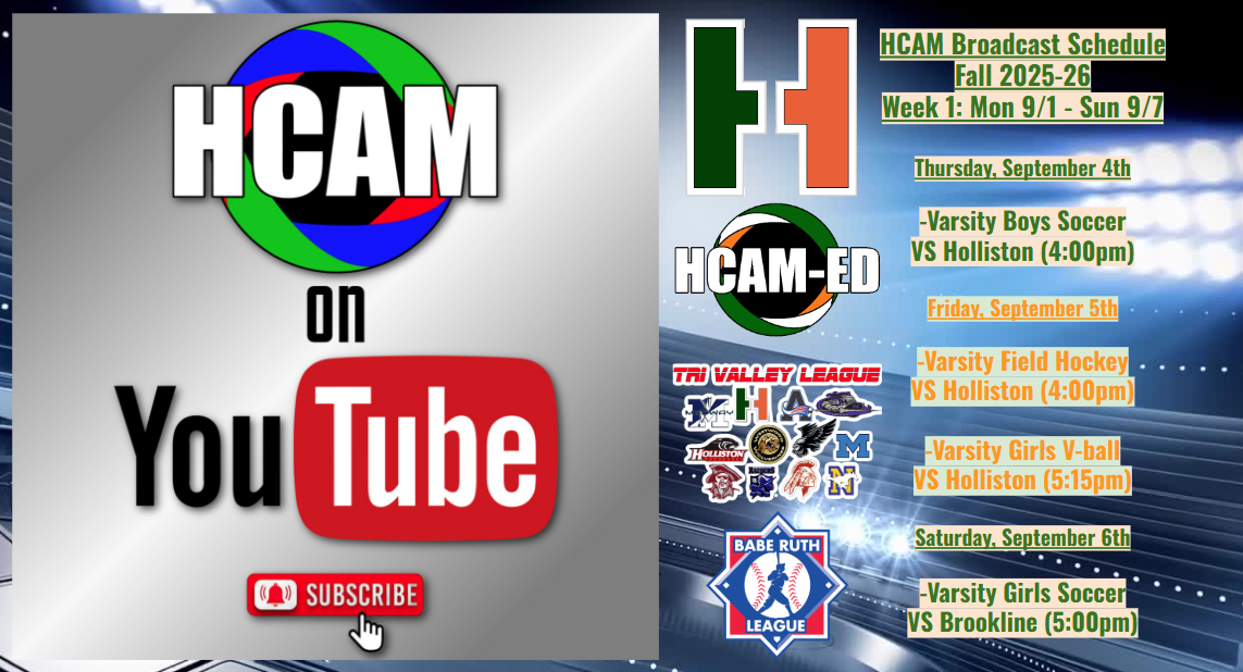 Hopkinton Hillers Fall 25-26 Broadcast Schedule: Mon, September 1st ...